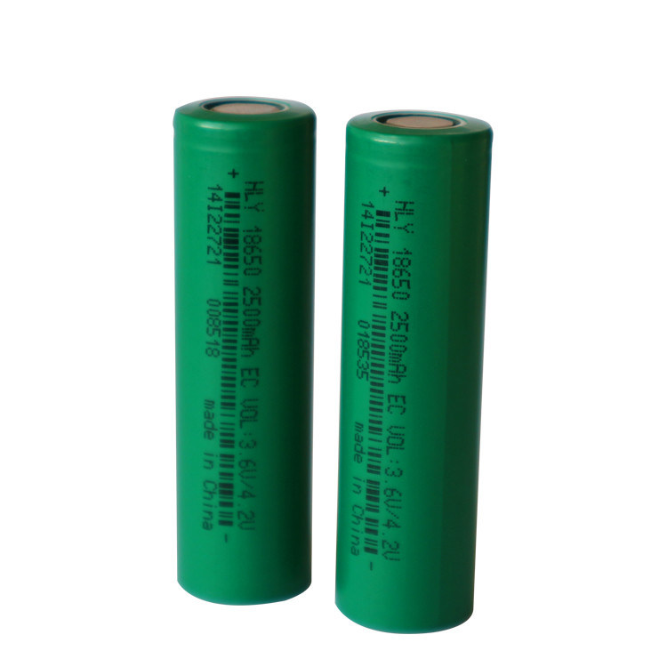 3.6V 2500mah Li Ion 18650 Battery Pack Cylindrical Cells 500 Times Long ...